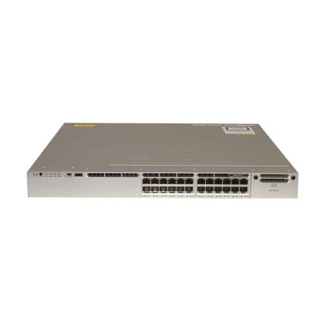 Side view showing ports of WS-C3850-24T-S switch