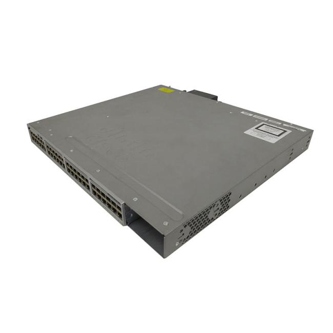 Rear view of WS-C3850-48F-S switch showing power connections