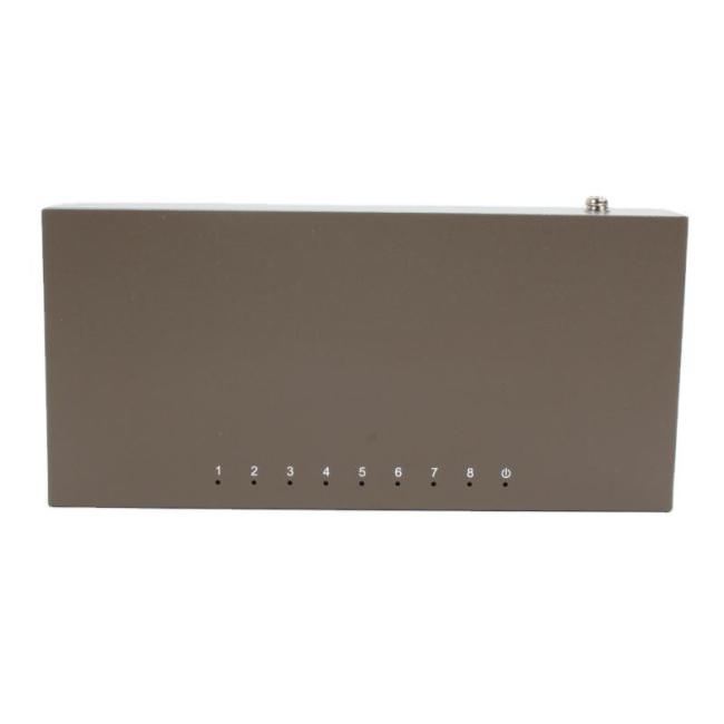 Side view of TEG1008M network switch highlighting compact design