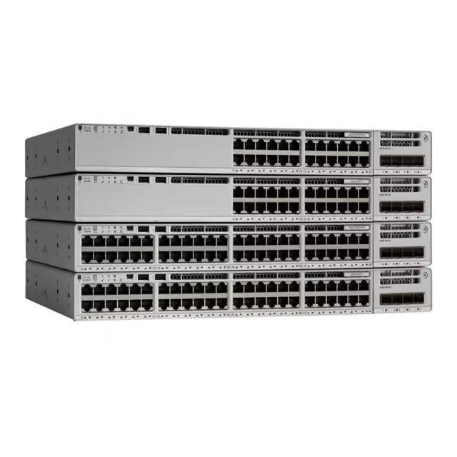 Network switch with cables connected
