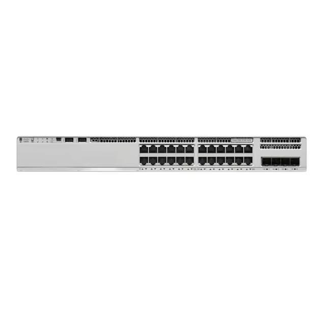 Rear view of network switch with connections