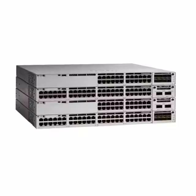Network switch with cables connected
