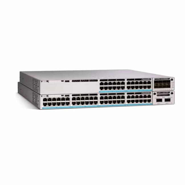 Side view showing ports of the network switch