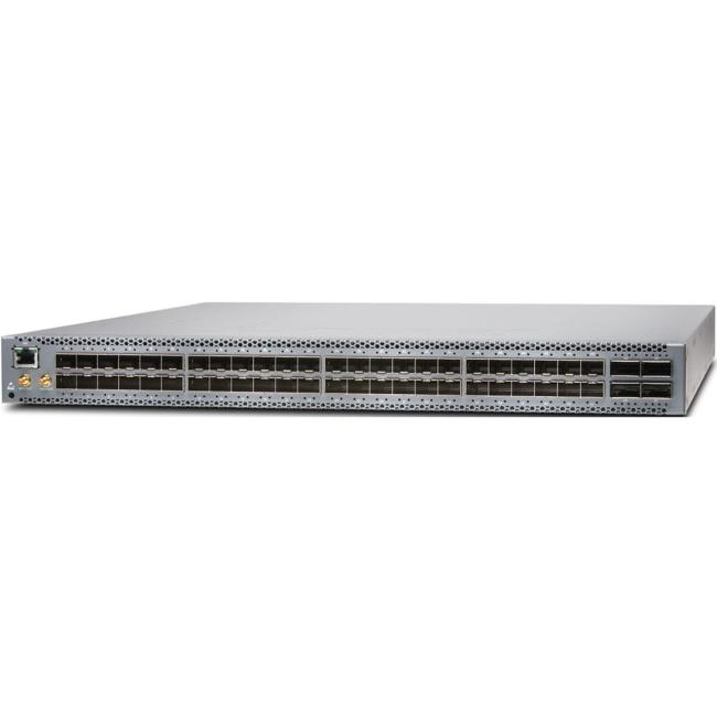 Side view of Juniper QFX5110-48S-AFO2 network switch showing ports