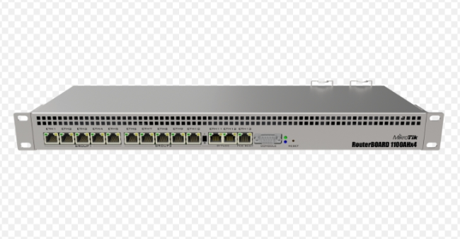 Technical diagram of RB1100AHx4 router components