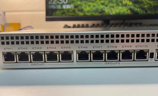 Rear panel view showing connection ports