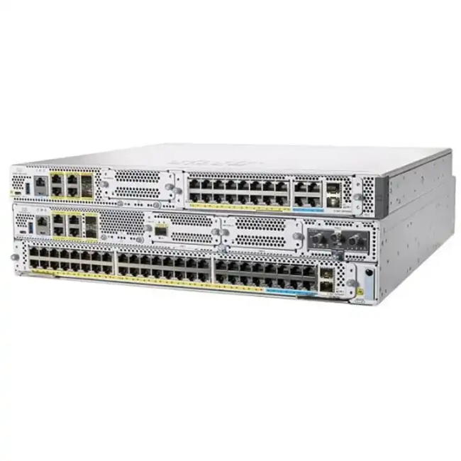 Side view showing ports of C8300 router