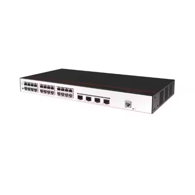 Side view showing ports of network switch
