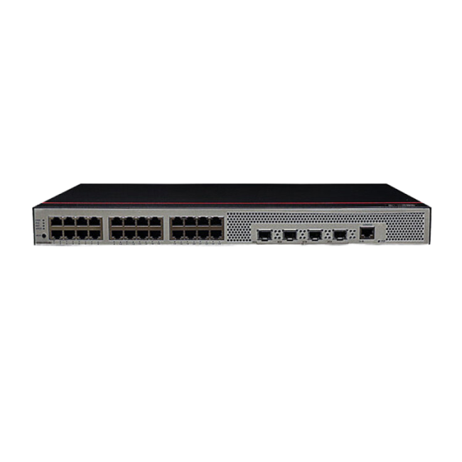 Rear view of HW S5735S-L24T4S-QA2 switch with power connections