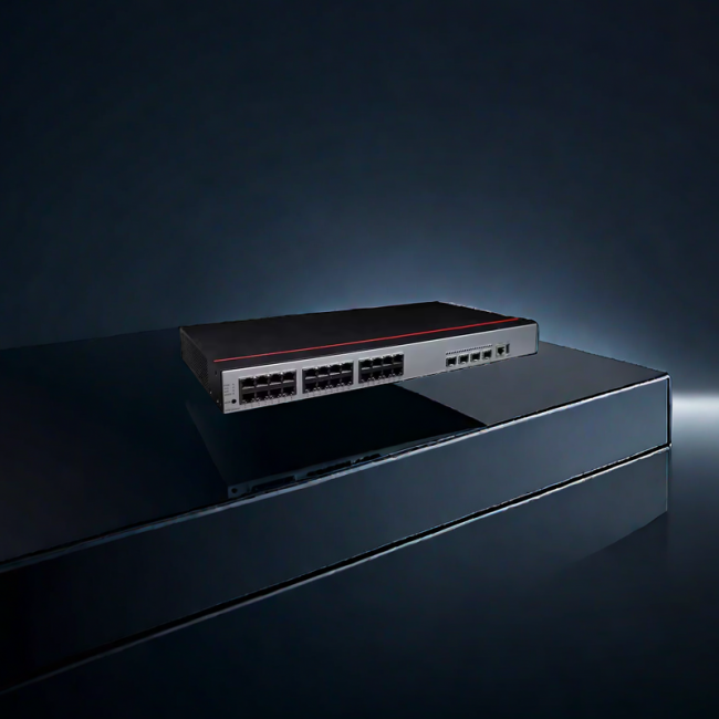 Side view showing ports configuration of the network switch