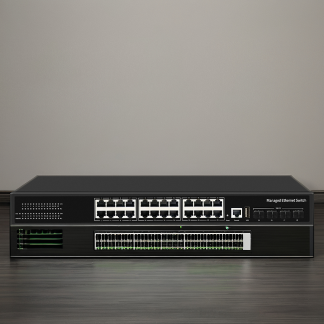 Side view of ZX-SWTG3424S network switch