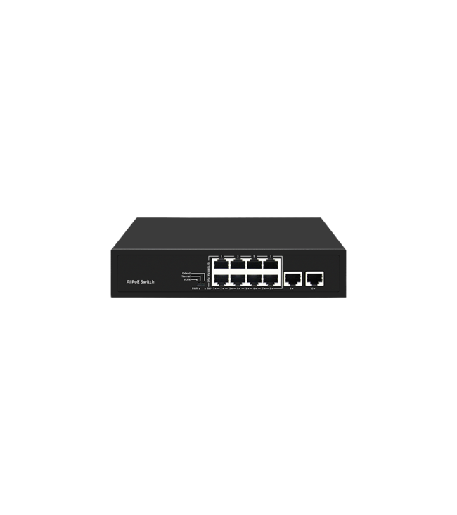 Side view of network switch with ports visible