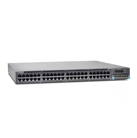 Front view of 48-port network switch showing port configuration