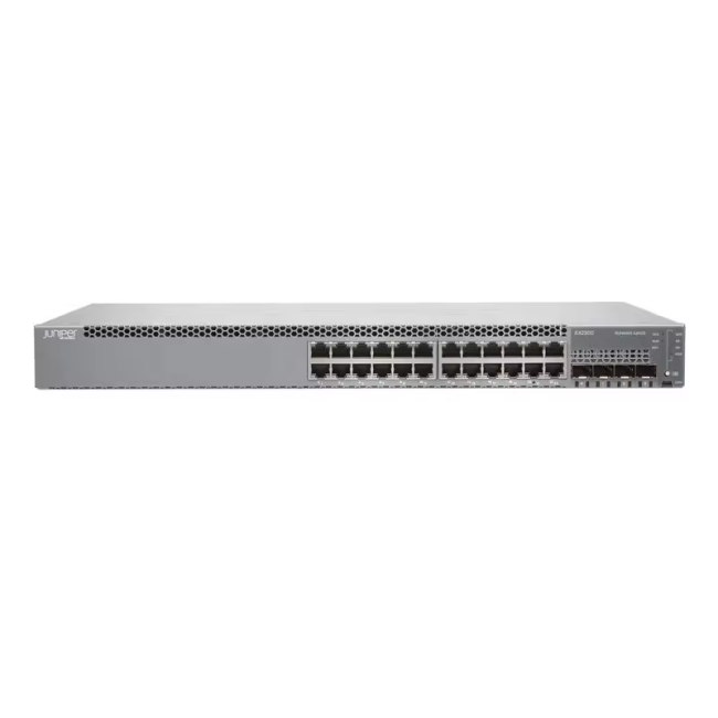 Side view showing ports of EX4100-24T switch