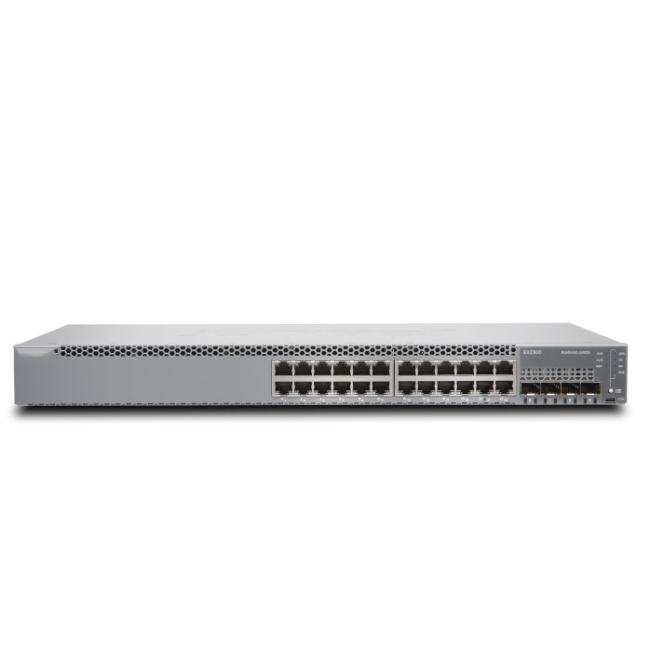 Side view of EX2300-24T network switch showing ports