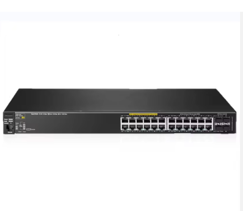 Side view showing ports of the network switch