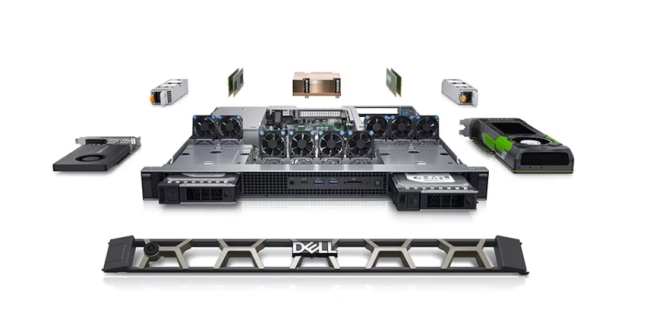 Side view of Poweredge R610 server
