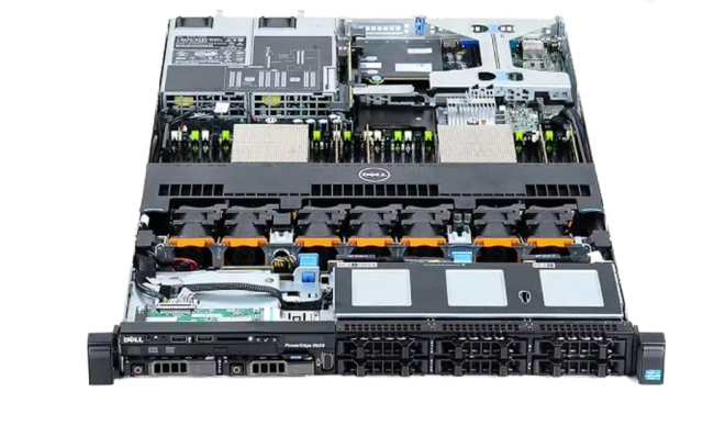 Rear panel of Poweredge R610 server