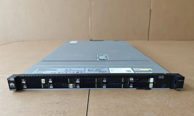 Side view showing server ports and connections
