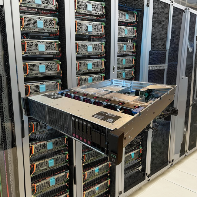 Internal components of DL380 server
