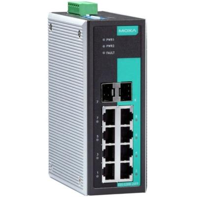 China Interruptores de red EDS-G308 de serie Gigabit completo no administrados de Ethernet con 8 puertos en venta