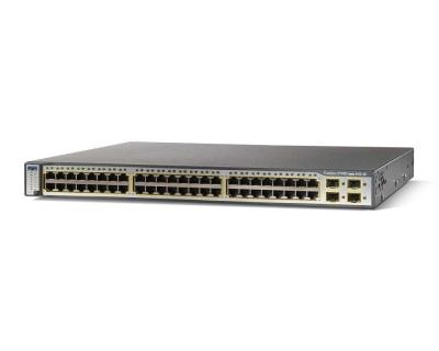 China 3750G Series WS-C3750G-48PS-S 3750 Switch 48 10/100/1000T PoE 4 SFP IPB QoS Performance Upgrade for sale