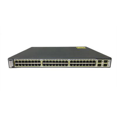 China 3750G Serie WS-C3750G-48PS-S 3750 Switch 48 10/100/1000T PoE 4 SFP IPB Mejoramiento del rendimiento QoS en venta