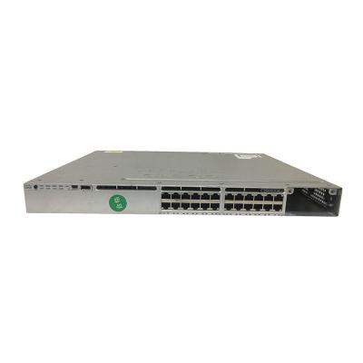 China Comutação de alta capacidade de 24 portas camada 3 com 5 licenças de ponto de acesso e 10/100/1000 portas POE Ethernet WS-C3850-24PW-S à venda