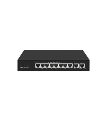 중국 10포트 기가비트 PoE 스위치와 SFP 섬유 포트 30W 전력 VLAN SNMP QoS 기능 액티브 스톡 FCC 인증 1- 높은 수요 판매용