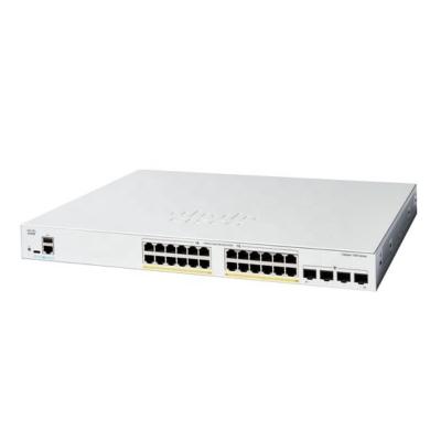 China Interruptor de red gestionado compatible 370W C1300-24FP-4G con 24 puertos Gigabit PoE+ en venta
