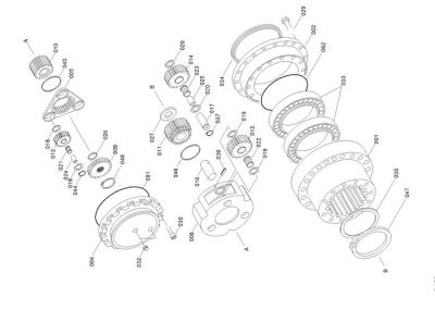 Κίνα 3503190-0109 τελικά μέρη Hyundai R290LC7 Drive εκσκαφέων εργαλείων ήλιων προς πώληση