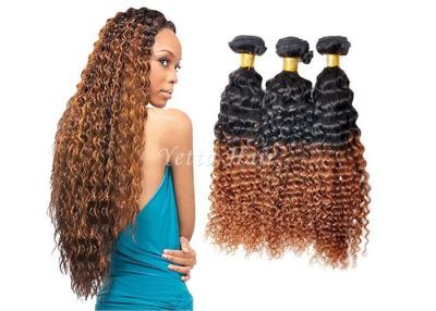 中国 黒人女性のための強調された深い巻き毛の Remy Ombre の毛延長 販売のため