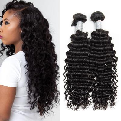 中国 ペルーの深い波の毛100%の人間の毛髪の織り方のペルーのカーリー ヘアー延長 販売のため