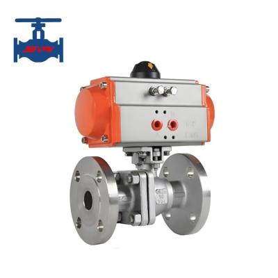 ASME API Standard Pneumatic Actuator Stainless Steel CF8 CF8M Flanged Ball Valve