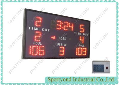 Cina Tabellone segnapunti elettronico rosso di pallacanestro principale Digital con il FCC di RoHS del CE, portatile in vendita