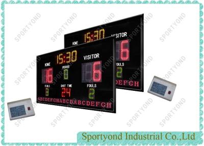 Cina Esposizione di rotolamento principale incorporata principale elettronica del testo del tabellone segnapunti di pallacanestro di Digital in vendita