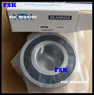 China Sealed 3308 2RS , 3308LLB / C3 Angular Contact Ball Bearing Double Row , P5 for sale