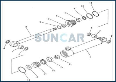 Κίνα 237-63-32500 εξάρτηση υπηρεσιών κυλίνδρων 2376332500 ανελκυστήρων για τα ΓΚΡΕΙΝΤΕΡ KOMATSU προς πώληση