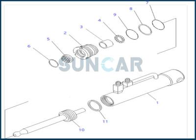 Chine 707-99-11050 service Kit Fits Bulldozer D375A-3D KOMATSU de 7079911050 cylindres à vendre