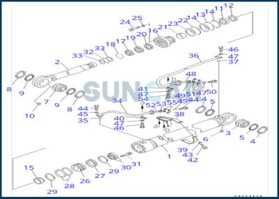 중국 707-99-78740 7079978740 PC1250LC-8용 붐 실린더 서비스 키트 판매용