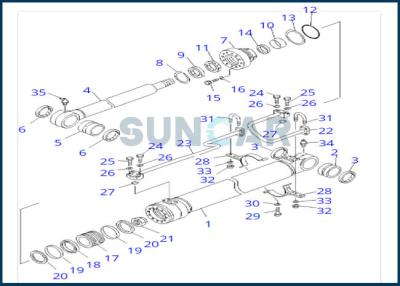 중국 707-99-46230 7079946230 PC120-6 PC120-6E0에 맞는 붐 실린더 서비스 키트 판매용