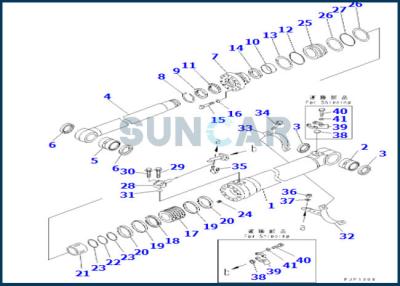 중국 707-99-50620 7079950620 PC220LC-7L PC220LC-7용 붐 실린더 서비스 키트 판매용
