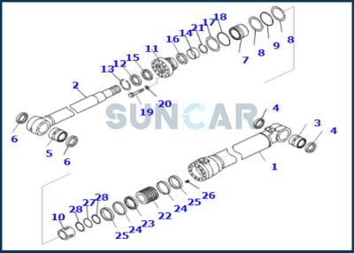 Κίνα 721-98-00290 εξάρτηση υπηρεσιών κυλίνδρων 7219800290 βραχιόνων για PC240LC-11 PC240NLC-11 προς πώληση