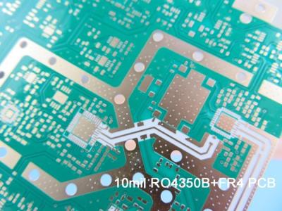 Cina Bordo ibrido del PWB di 4 strati sviluppato su Rogers 10mil RO4350B e FR-4 in vendita