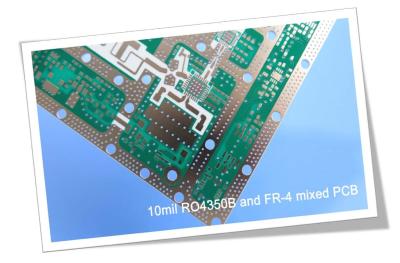 중국 4 층 하이브리드 PCB 보드는 로저스 10 밀리리터 RO4350B와 FR-4를 토대로 했습니다 판매용