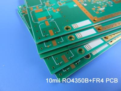 중국 4 층 하이브리드 PCB 보드는 로저스 10 밀리리터 RO4350B와 FR-4를 토대로 했습니다 판매용