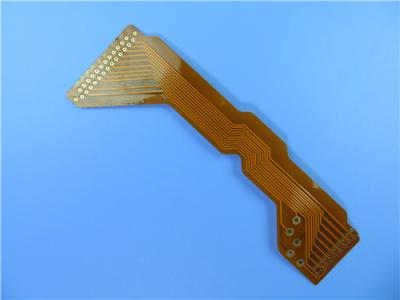 중국 연성 인쇄 회로 (FPC)는 인터페이스 모듈을 위해 침지 금과 노랑 커버레이로 2 온스 폴리이미드를 토대로 했습니다 판매용
