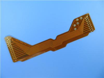 중국 연성 인쇄 회로 (FPC)는 인터페이스 모듈을 위해 침지 금과 노랑 커버레이로 2 온스 폴리이미드를 토대로 했습니다 판매용
