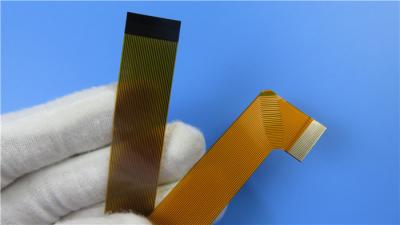 China Einseitige Flex-PWB-Streifen errichtet auf Polyimide 1oz mit PUversteifung und -gold überzogen für Kontakt-Gurt zu verkaufen