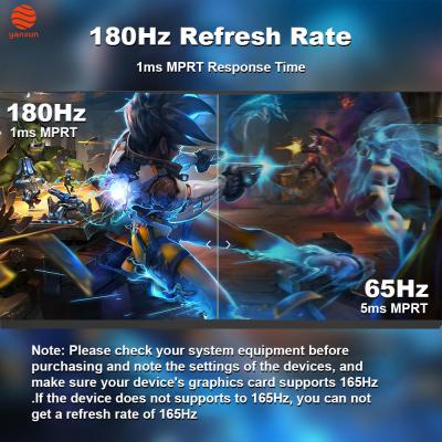 中国 カーブ 21.45 インチ ゲームモニター QHD UHD 解像度180Hz リフレッシュレート 空間節約設計 販売のため